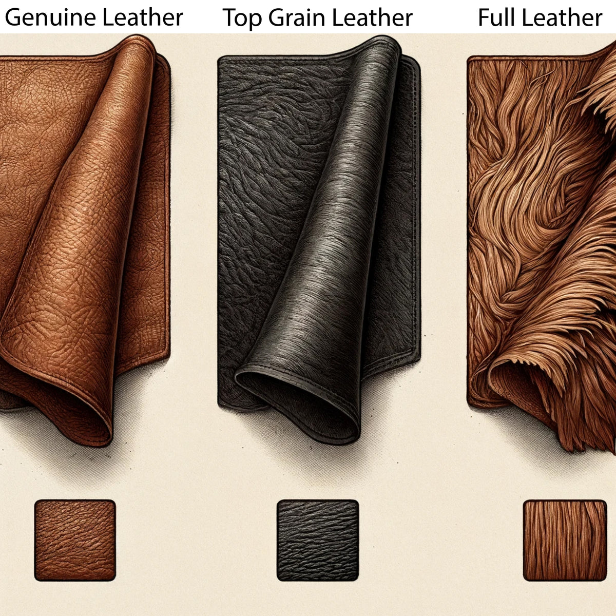 What types of leather are available? – Leather Lady NC