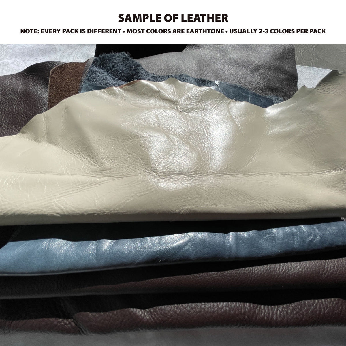 MEDIUM Genuine Leather Scraps & Remnants – Select Your Colors & Sizes ...