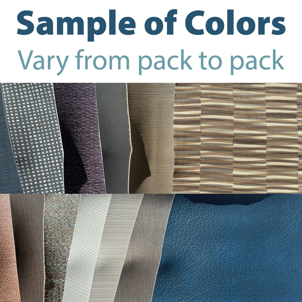 Upholstery Fabric squares 20 per pack. Colors vary from pack to pack ...